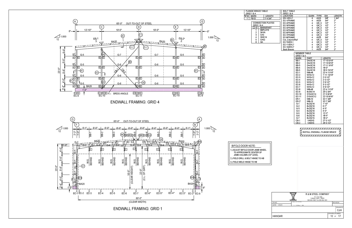 End Wall Framing - Custom Hangers, Barns, Shops, ECT | R&M Steel Company